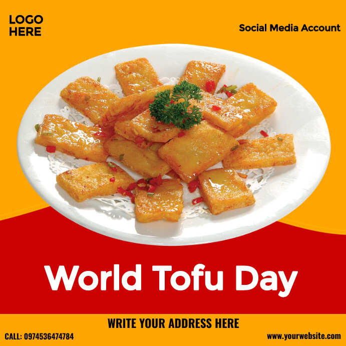 celebrate world tofu day Template | PosterMyWall
