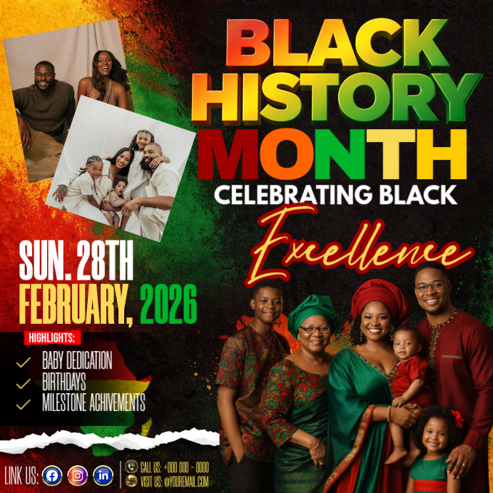 Celebrating Black Excellence Together Template | PosterMyWall