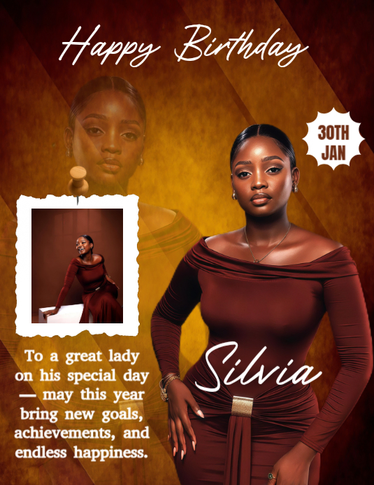Celebrating her day with grace and joy Template | PosterMyWall