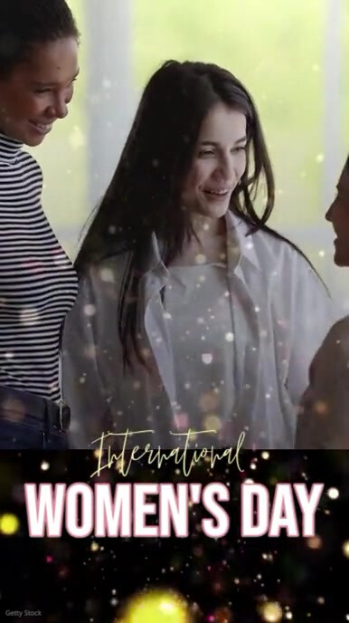 celebrating video intl women's day with animated bg Template | PosterMyWall