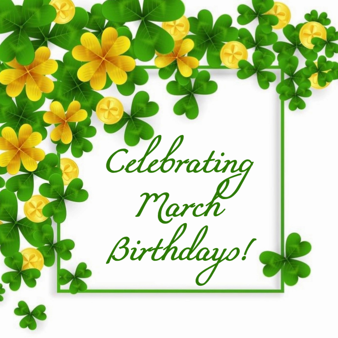 Plantilla de Celebrating march birthdays | PosterMyWall
