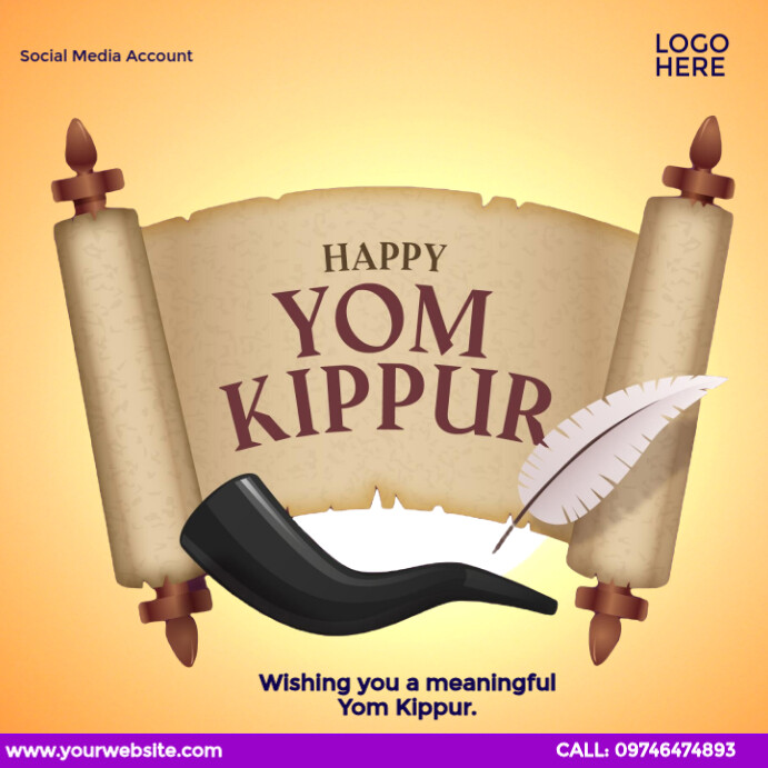 Plantilla de celebrating yom kippur | PosterMyWall