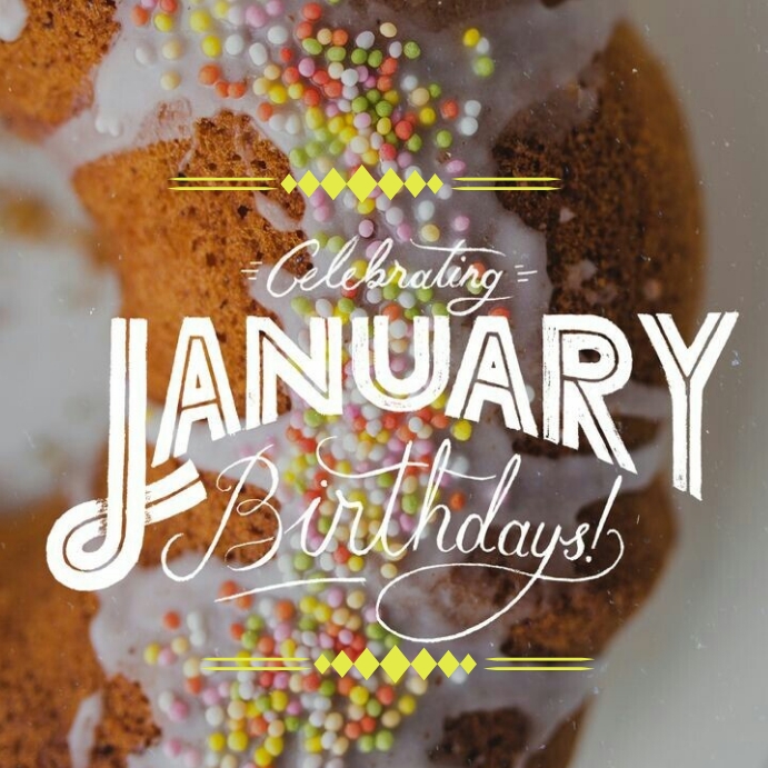 Celebration january birthday instagram post Template | PosterMyWall