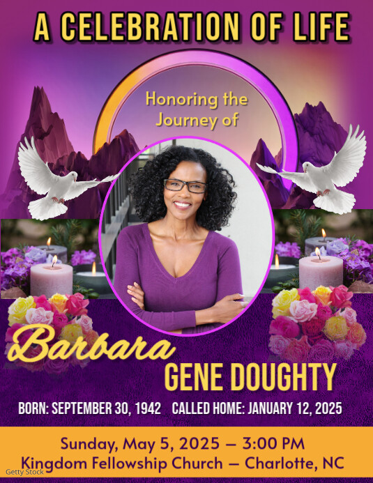 Celebration of Life Flyer Obituary Flyer Template | PosterMyWall