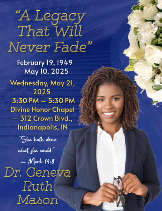 Celebration of Life Flyer Obituary Flyer Template | PosterMyWall
