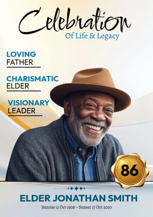 Celebration of Life Front page Template | PosterMyWall