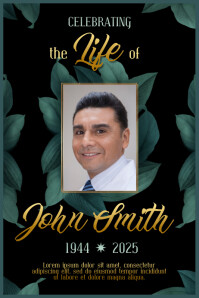Celebration of Life Funeral Obituary Poster T Template | PosterMyWall