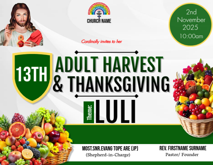 Copy of Celestial church adult harvest design Template | PosterMyWall