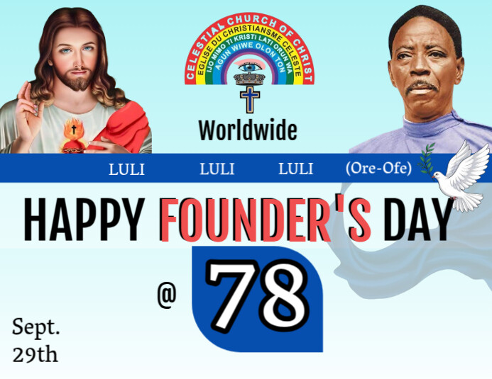 Celestial church of Christ Founder's day design Template | PosterMyWall