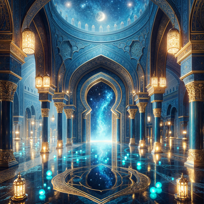 Celestial Islamic palace hall Template | PosterMyWall