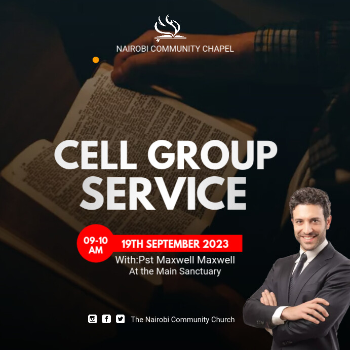 cell group service flyer template (2) | PosterMyWall