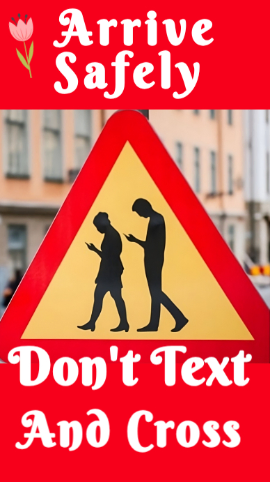 Cell phone& Road Safety Template | PosterMyWall
