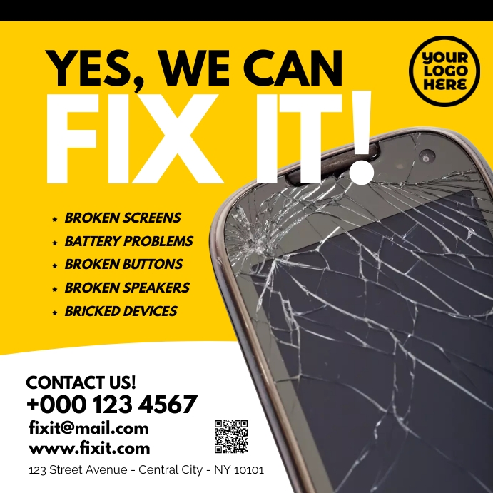 Copy of Cell phone gadget repair service instagram ad | PosterMyWall