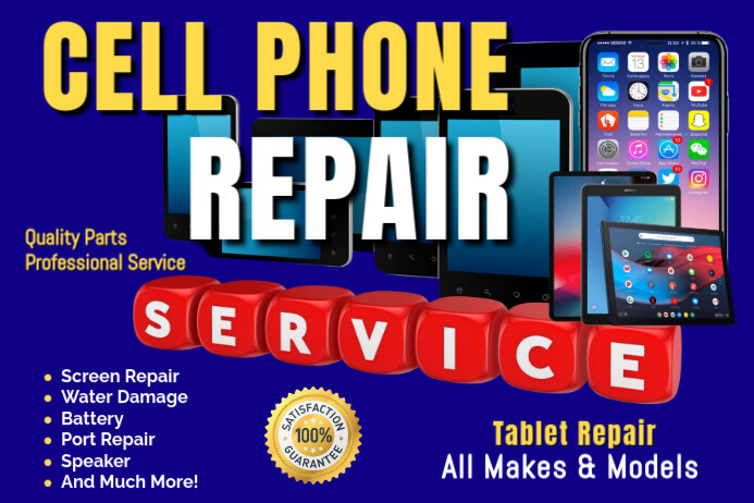 Copy of Cell Phone Repair Service Poster Sign Poster | PosterMyWall
