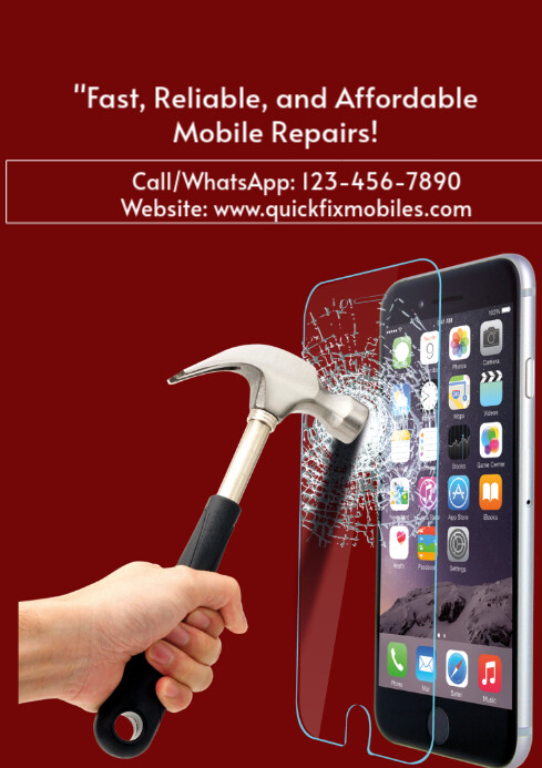 cell phone repairing service flyer, iphone repairing service, mobile ...