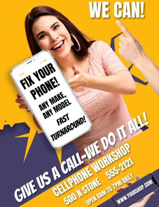 CELLPHONE REPAIR SHOP Template | PosterMyWall