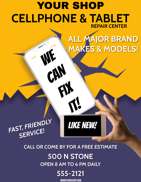 CELLPHONE REPAIR Template | PosterMyWall