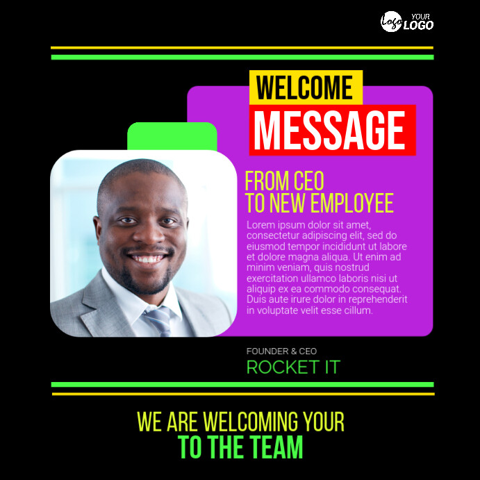 CEO Message for New Joiner Template | PosterMyWall