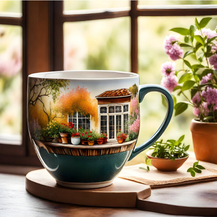 Ceramic Cup Template | PosterMyWall