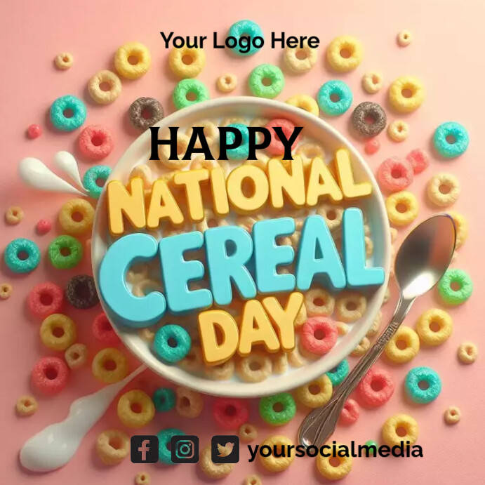 Plantilla de Cereal Day Poster | PosterMyWall
