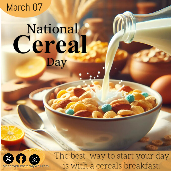 Cereal template | PosterMyWall