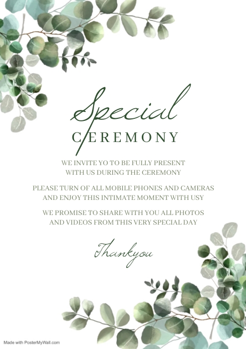 Ceremony Template | PosterMyWall