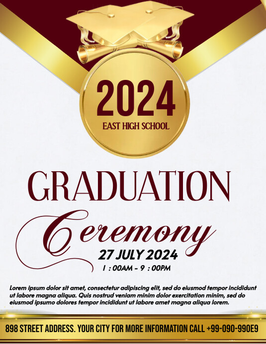 ceremony flyer, ceremony graduation , Template | PosterMyWall