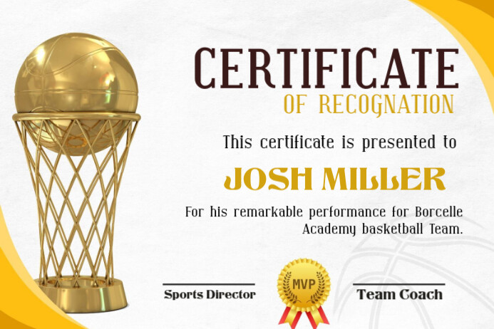 Cerficate of Recognation Template | PosterMyWall