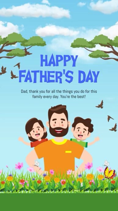 Ceria Happy Father's Day Reel Instagram Template | PosterMyWall