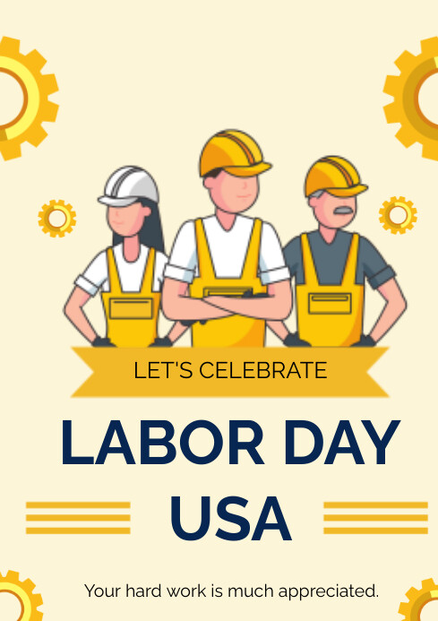 Ceria Labor Day A4 Template | PosterMyWall