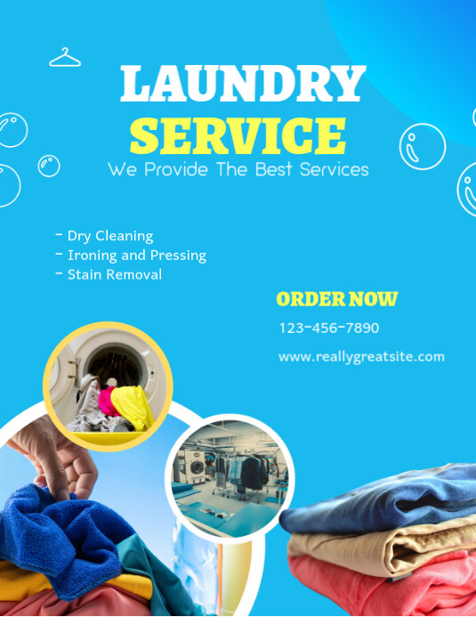 Ceria Laundry Service Advertising Poster Media Social Pamflet Pamflet ...