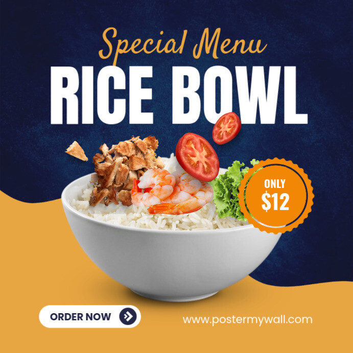 Ceria Rice Bowl Food Pos Instagram Template | PosterMyWall