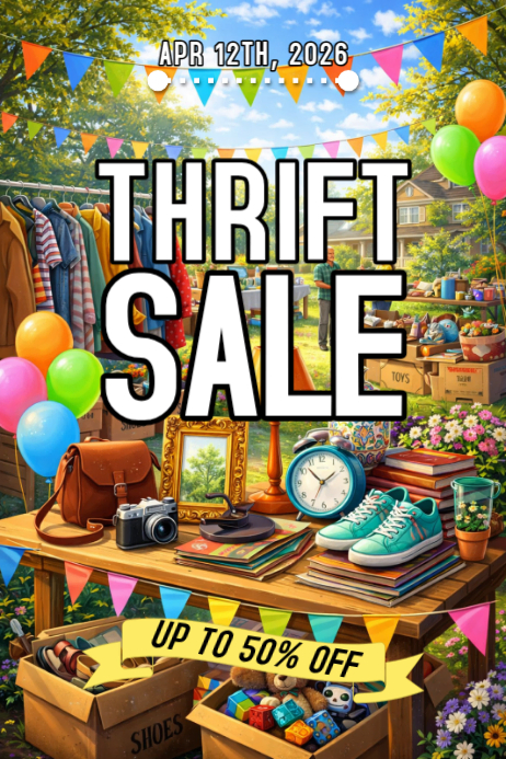 Ceria Thrift Sale Poster Template | PosterMyWall