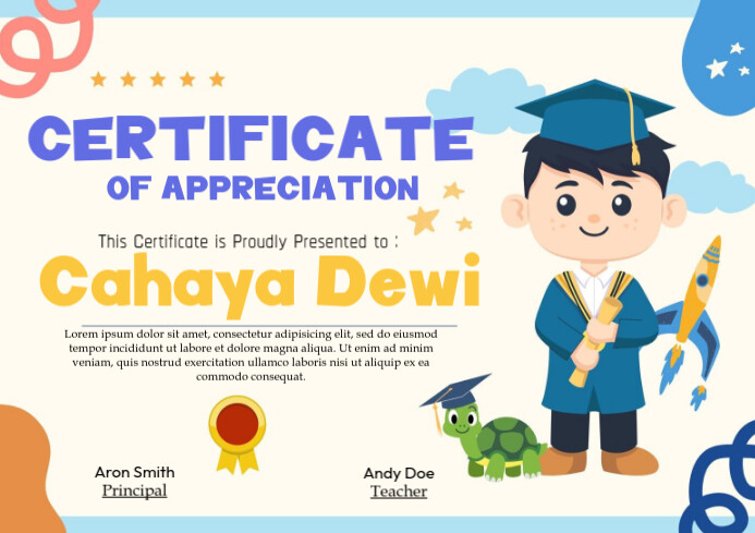 Certicate of Appreciation Kids Template | PosterMyWall