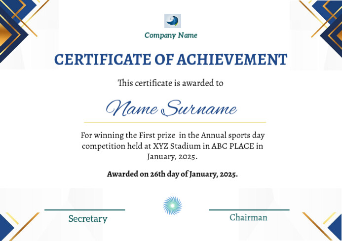 certificate 10 AA Template | PosterMyWall