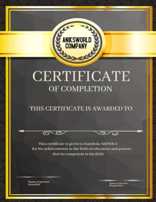 Certificate award Template design | PosterMyWall
