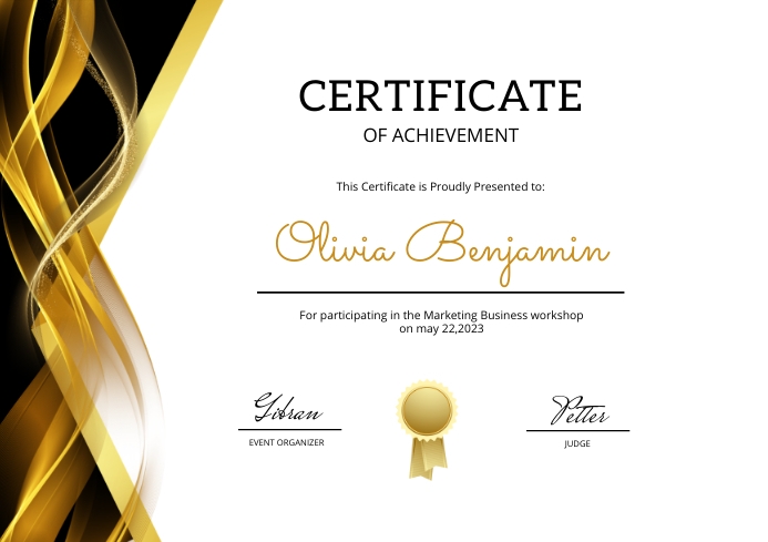 Certificate Award Template | PosterMyWall