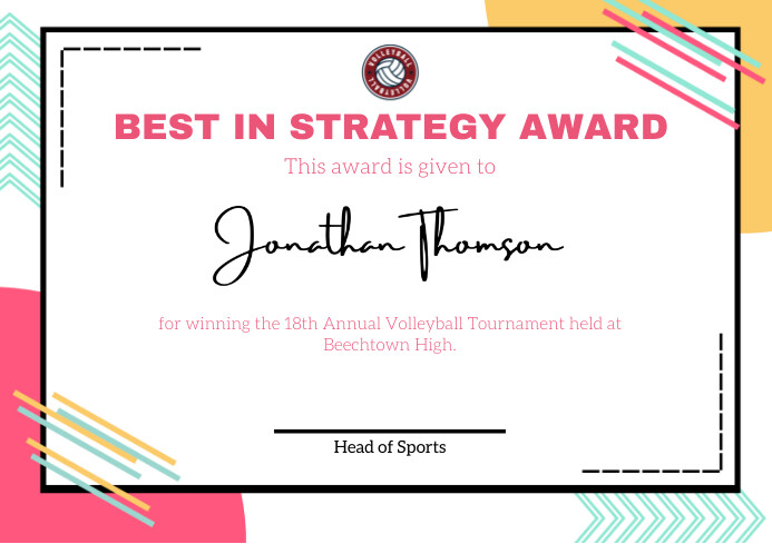 CERTIFICATE BEST STRATEGY Template | PosterMyWall