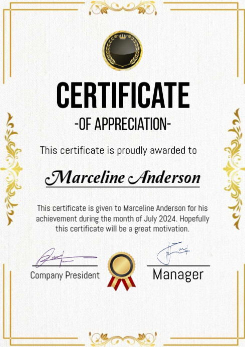 Certificate design poster Template | PosterMyWall