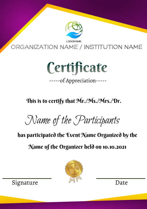 Copy of Certificate | PosterMyWall