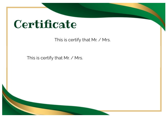 Certificate Template | PosterMyWall