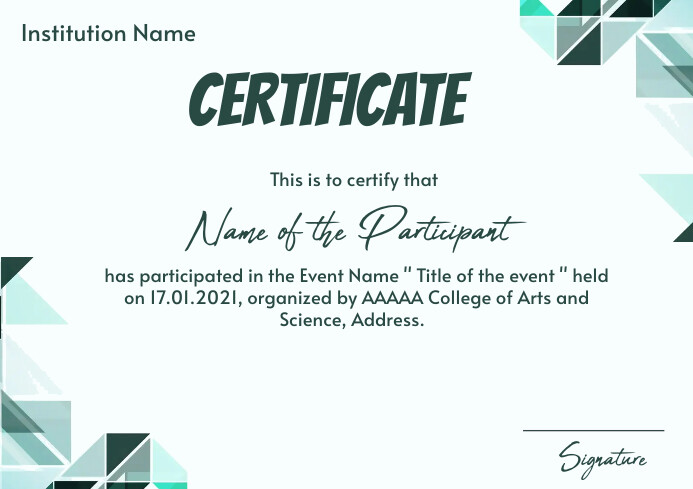Certificate Template | PosterMyWall