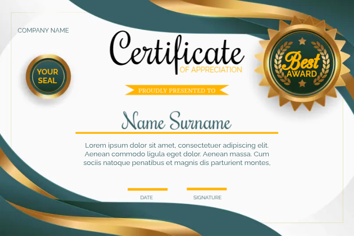Certificate Template | PosterMyWall