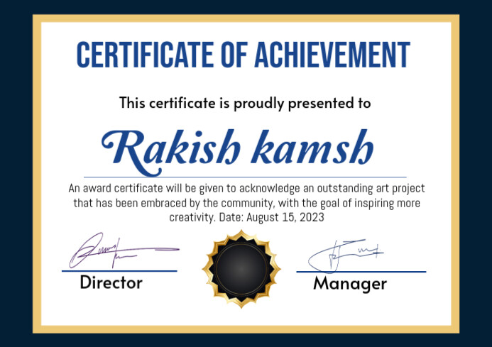 Certificate Template | PosterMyWall
