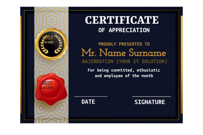 CERTIFICATE Template | PosterMyWall