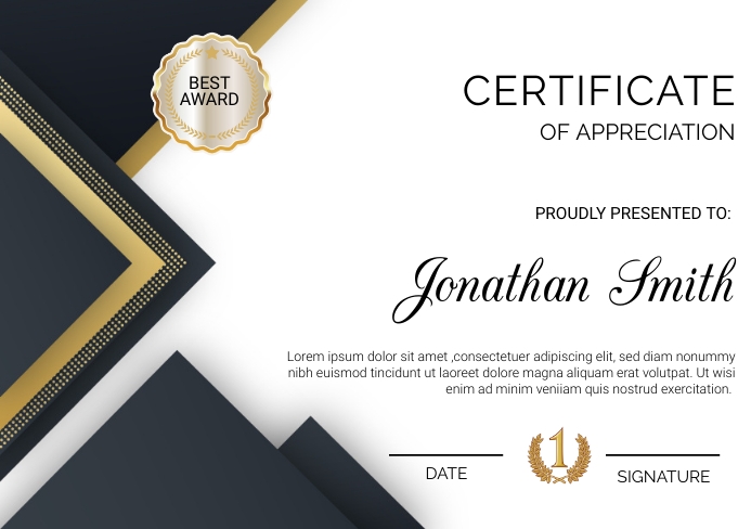 Copy of CERTIFICATE | PosterMyWall