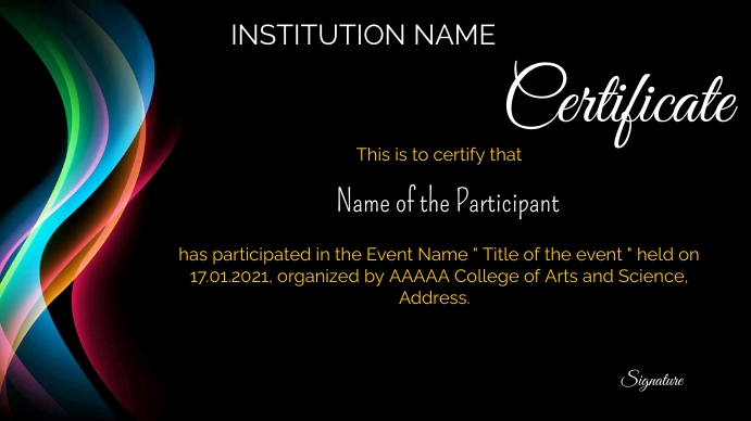 Certificate Template | PosterMyWall