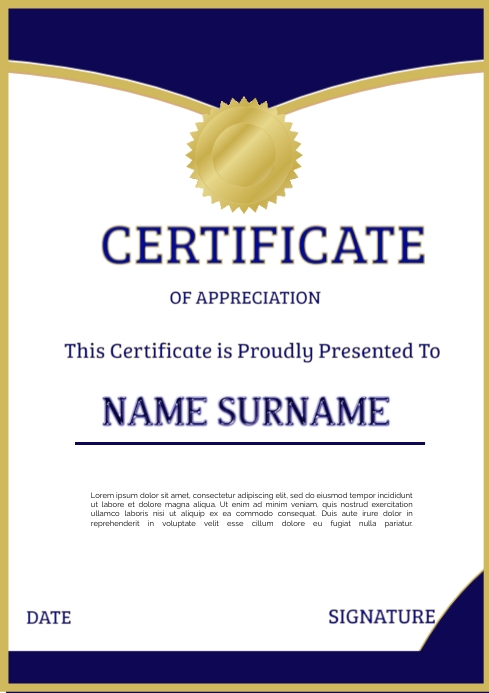 CERTIFICATE Template | PosterMyWall