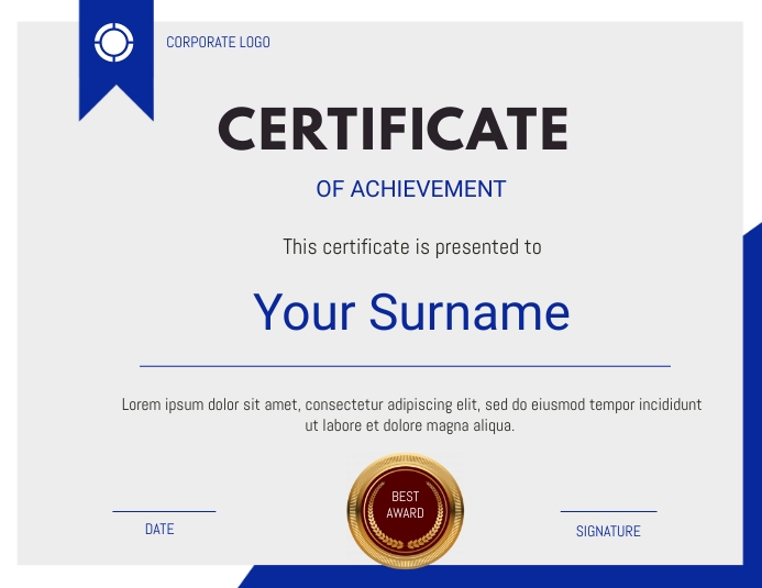 Certificate Template | PosterMyWall