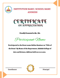 Certificate of Culmination Flyer Template | PosterMyWall